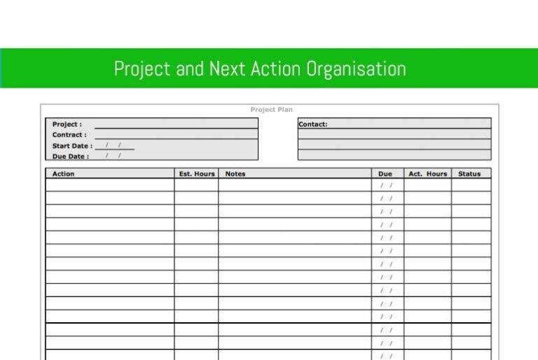 Project and Next Action Organisation – Flipping Heck!